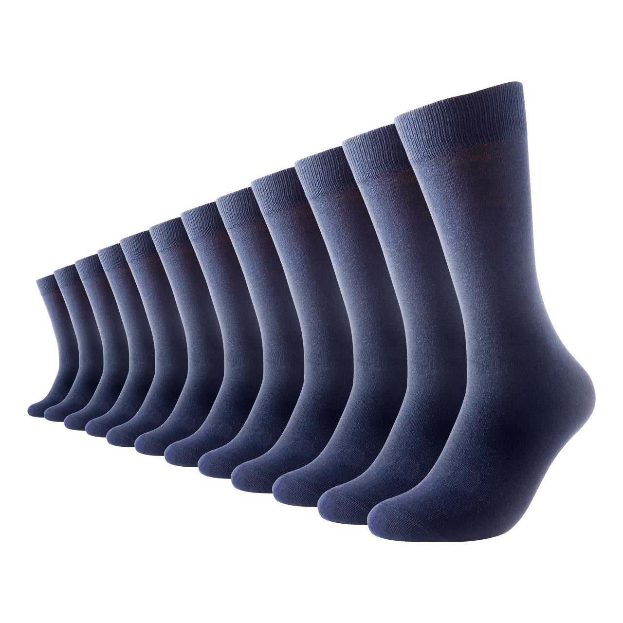 12 Pairs One Color Polyester Sock Pack | Sock Collection | Club-One