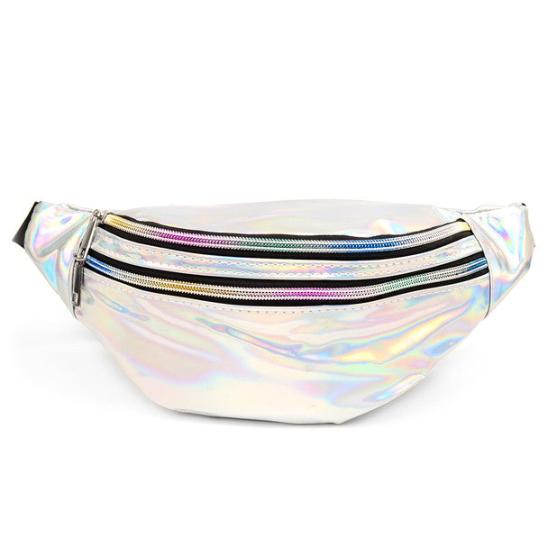 Silver Iridescent Holographic Waist Fanny Pack – Nollia – Club-One